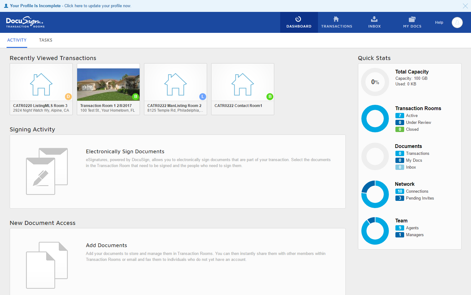 What Are the DocuSign Transaction Room Website Services?